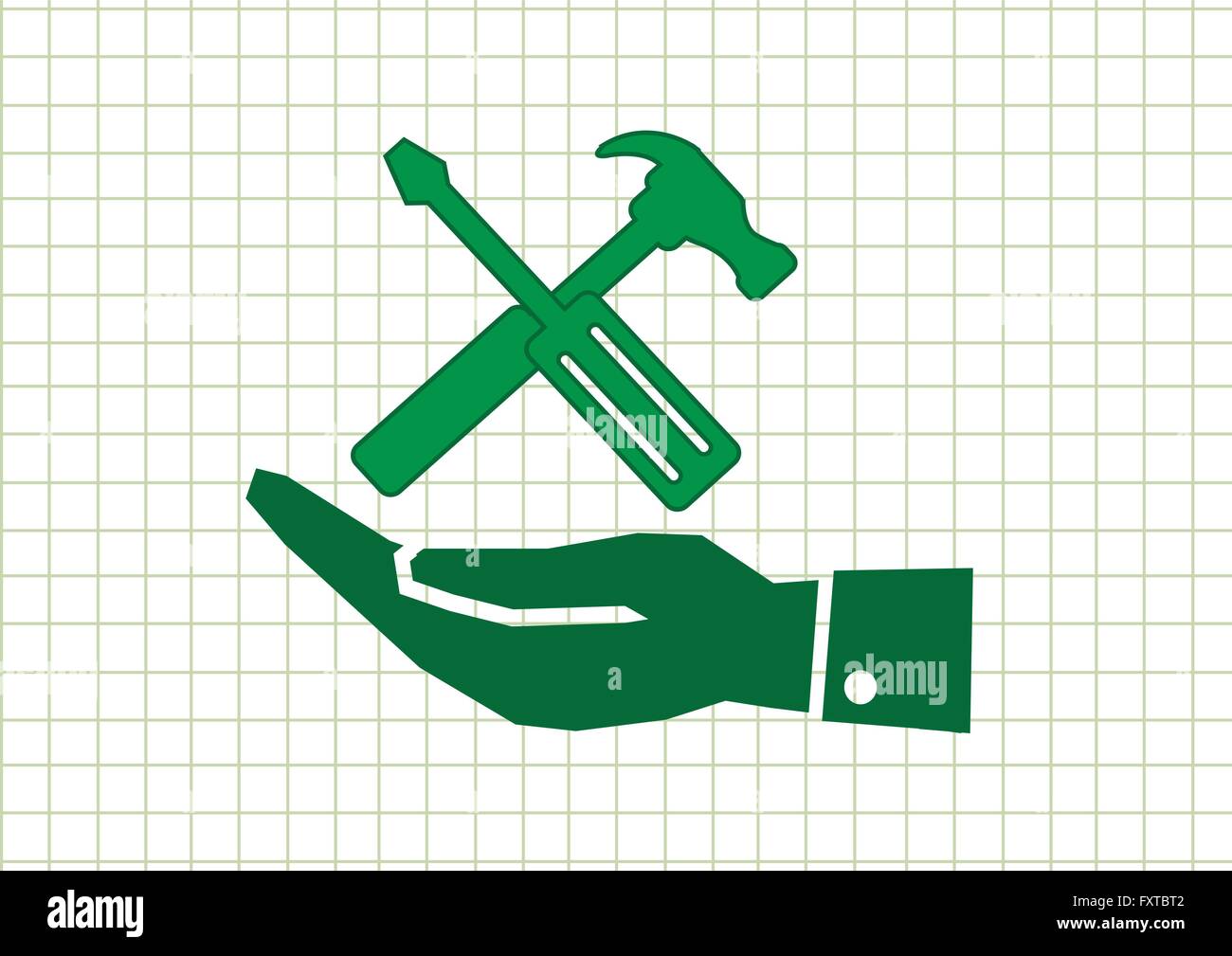 Hand and Tools Hammer icon Stock Vector Image & Art - Alamy