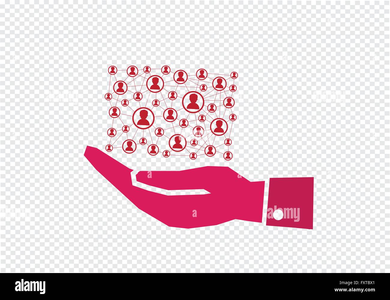 Hand and Network connection Stock Vector Image & Art - Alamy