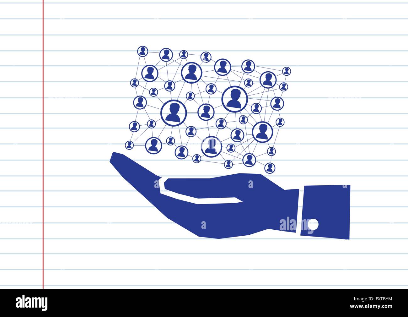 Hand and Network connection Stock Vector Image & Art - Alamy