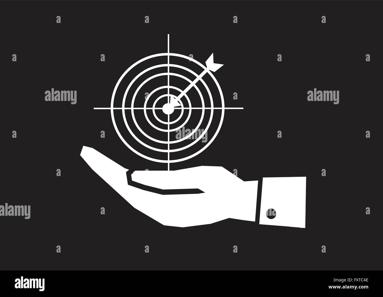 Hand and Target icon concept Stock Vector Image & Art - Alamy