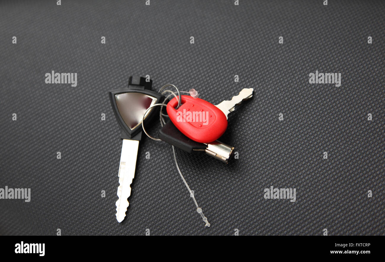 Keychain for motorbike, ignition, trunk and access Stock Photo - Alamy