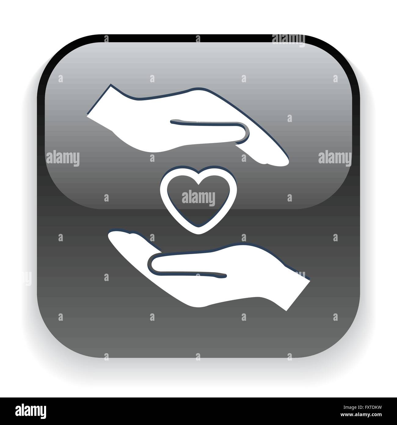 Pictograph of heart in hand Stock Vector Image & Art - Alamy
