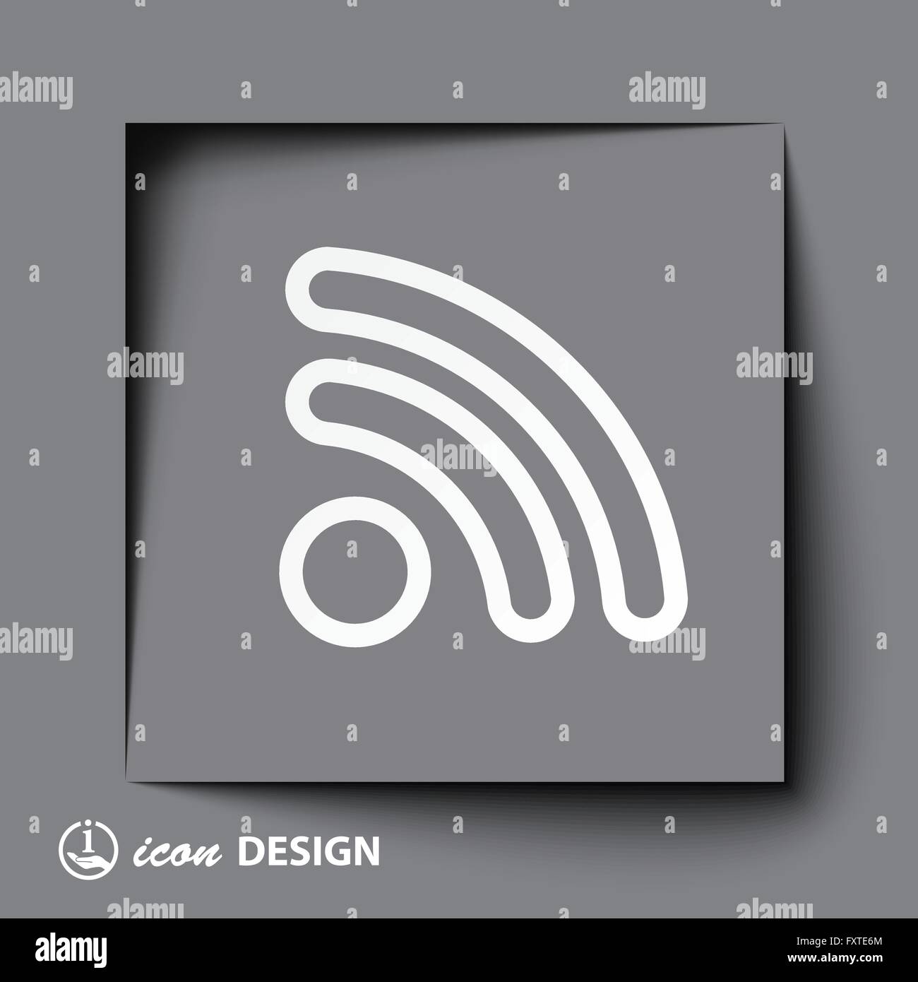 Pictograph of RSS. Vector concept illustration for design. Eps 10 Stock ...