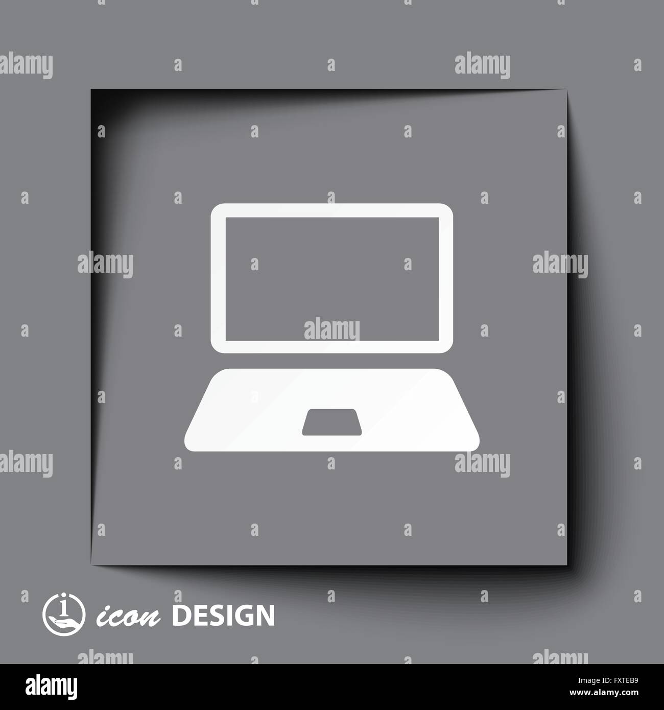 Pictograph of computer. Vector concept illustration for design. Eps 10 Stock Vector Image & Art ...