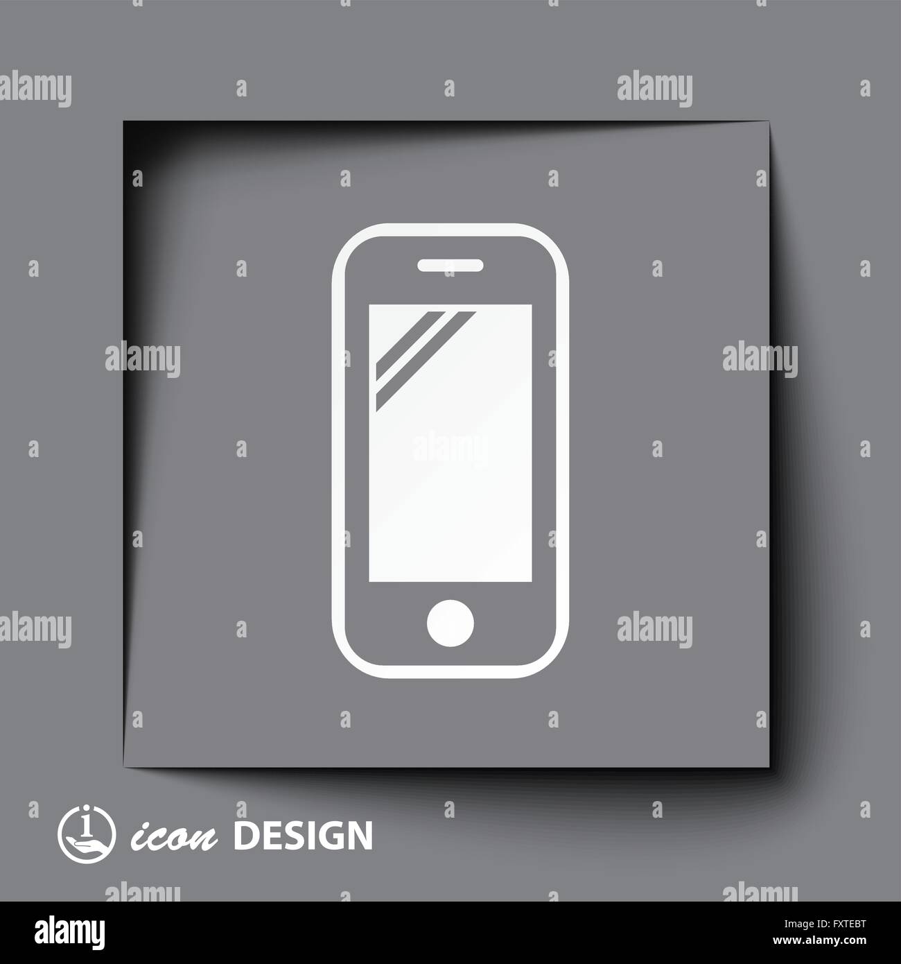 Pictograph of mobile. Vector concept illustration for design. Eps 10 ...