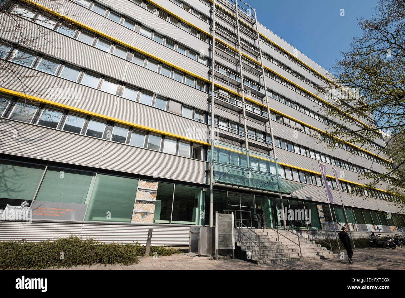 Exterior view of BSTU, the STASI records agency archive in Berlin ...