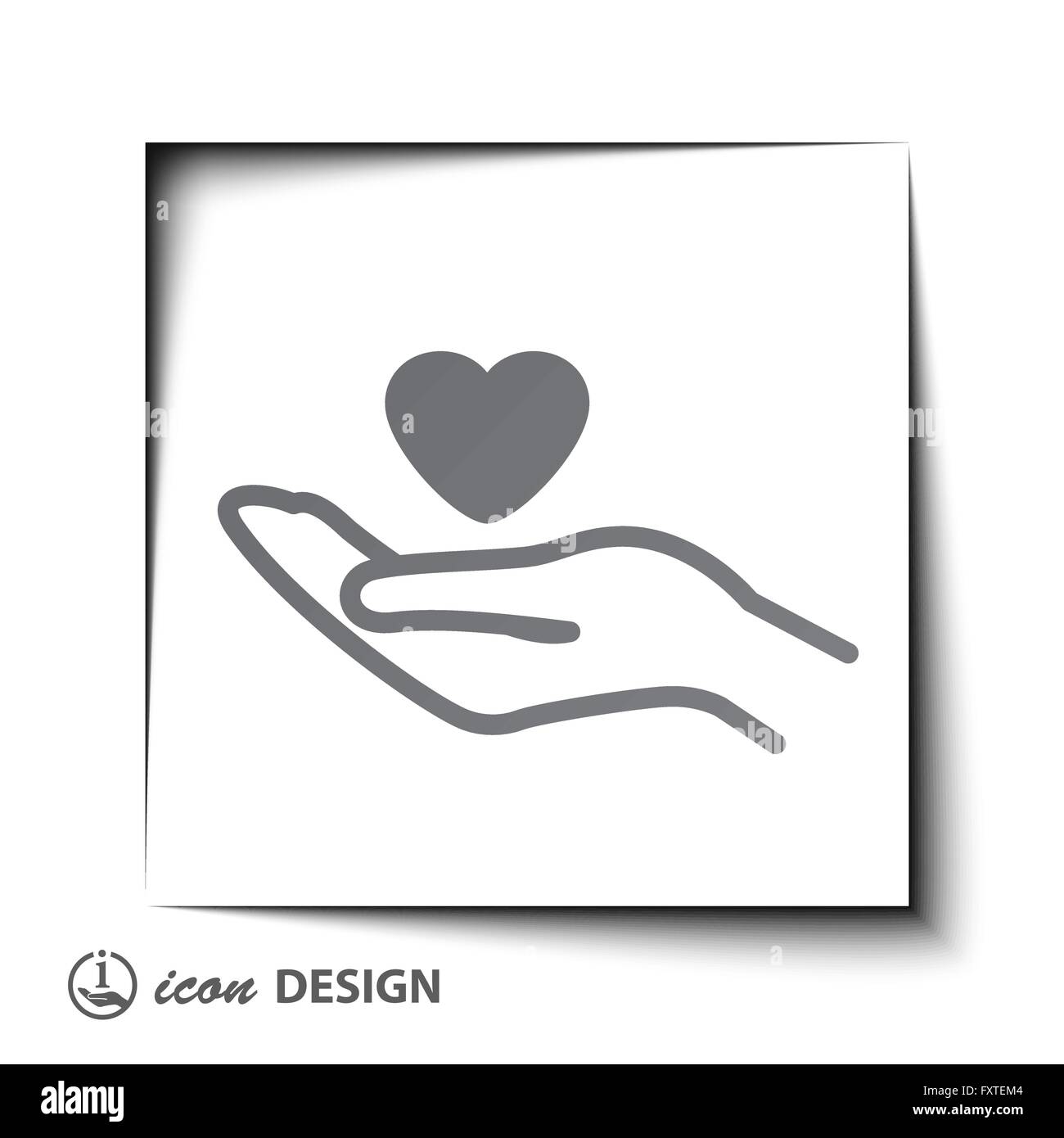 Pictograph of heart in hand Stock Vector Image & Art - Alamy