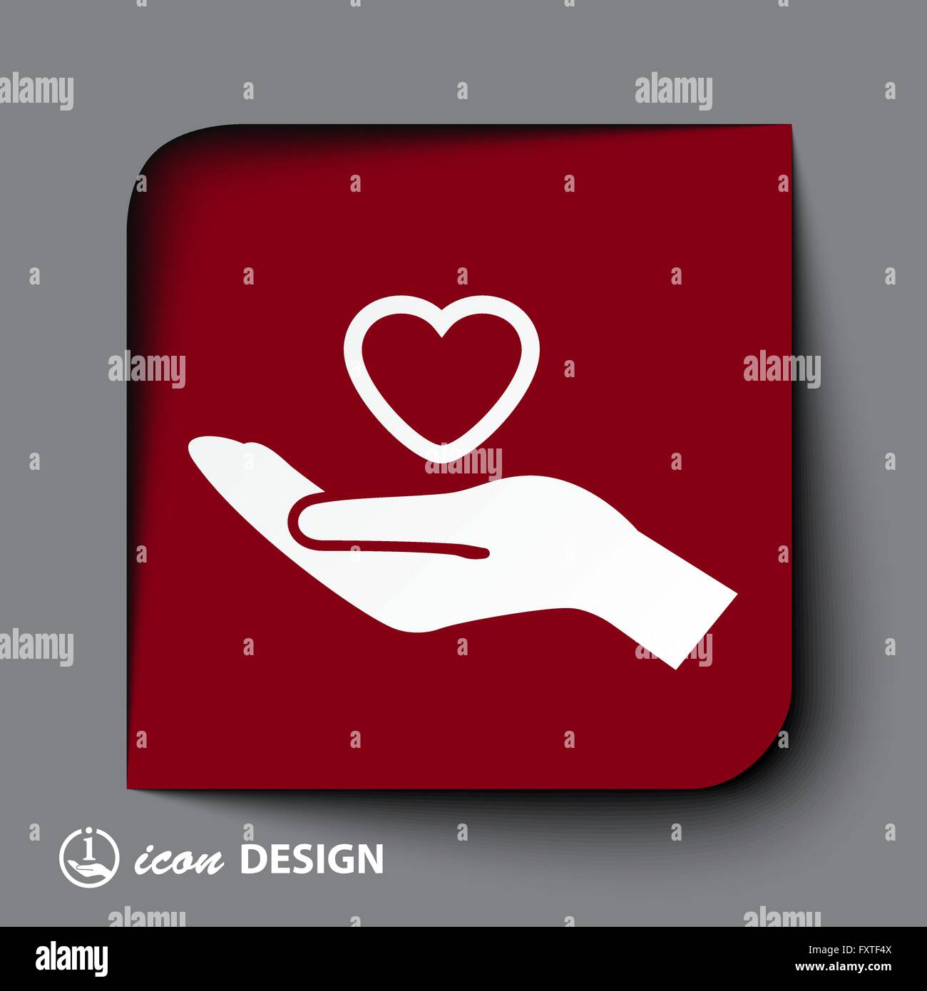 Pictograph of heart in hand Stock Vector Image & Art - Alamy