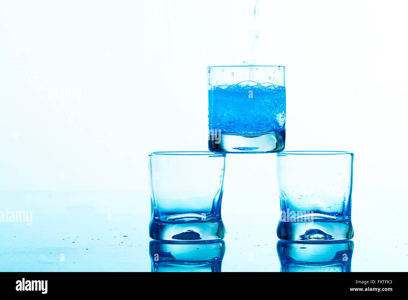 Water in glasses Stock Photo - Alamy