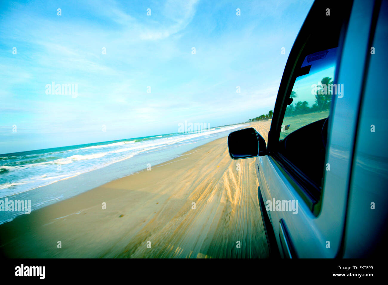 beach drive on allroad car Stock Photo - Alamy