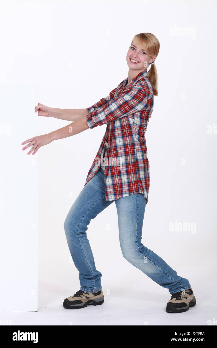 Pose standing advertisement board hi-res stock photography and images ...