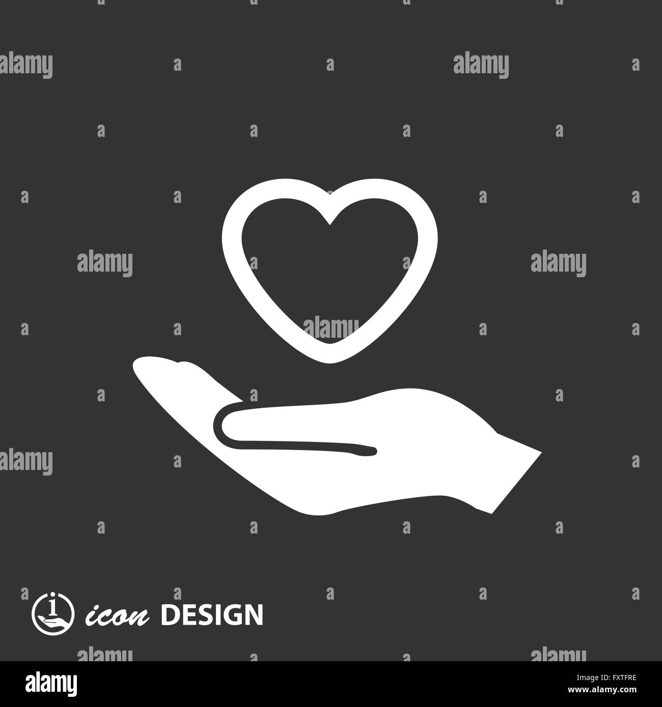 Pictograph of heart in hand Stock Vector Image & Art - Alamy