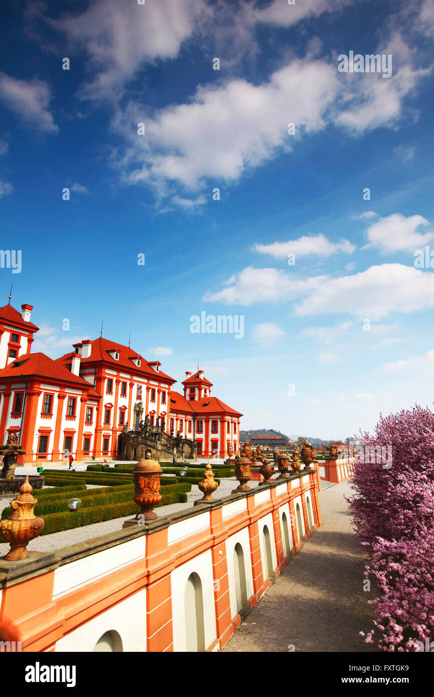 prague troja castle in garden Stock Photo - Alamy