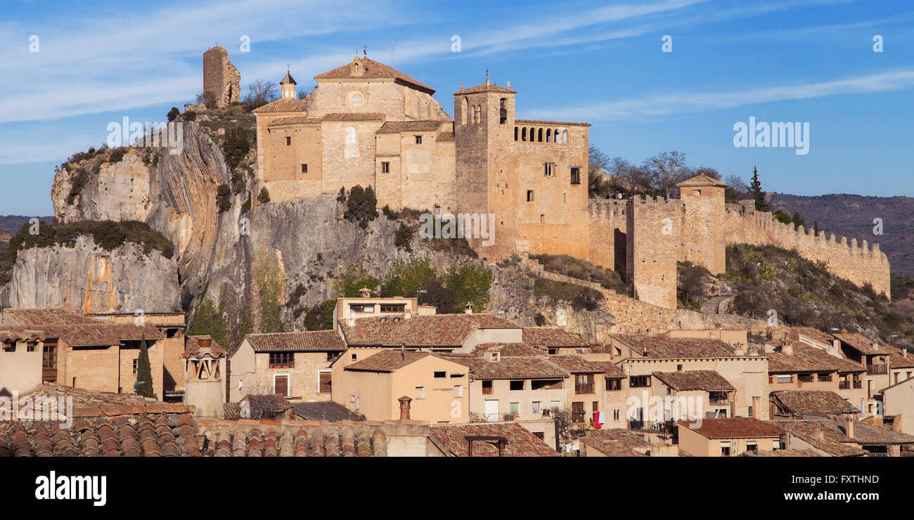 Castle of Alquezar, Huesca province, Aragon, Spain Stock Photo - Alamy