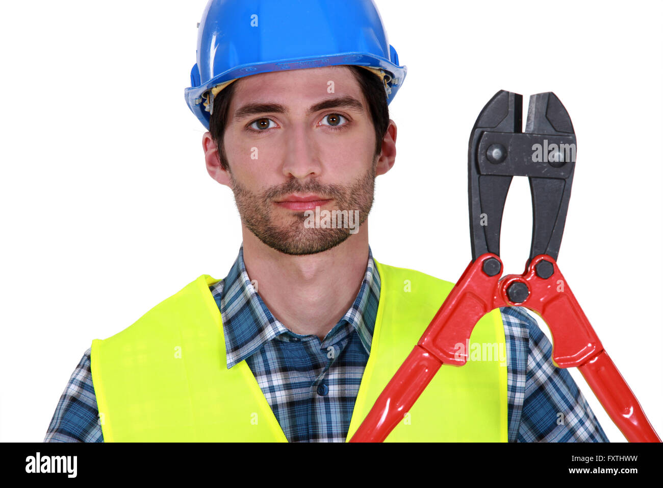 Construction worker portrait Stock Photo - Alamy