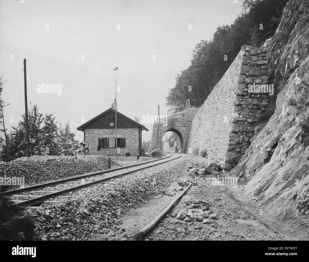 Arlbergbahn im Bau Stock Photo - Alamy