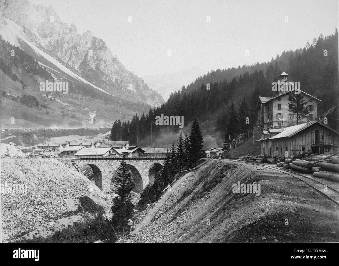 Arlbergbahn in Bau Stock Photo - Alamy