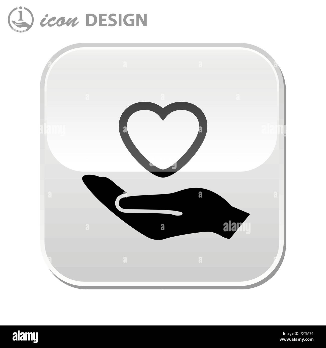 Pictograph of heart in hand Stock Vector Image & Art - Alamy