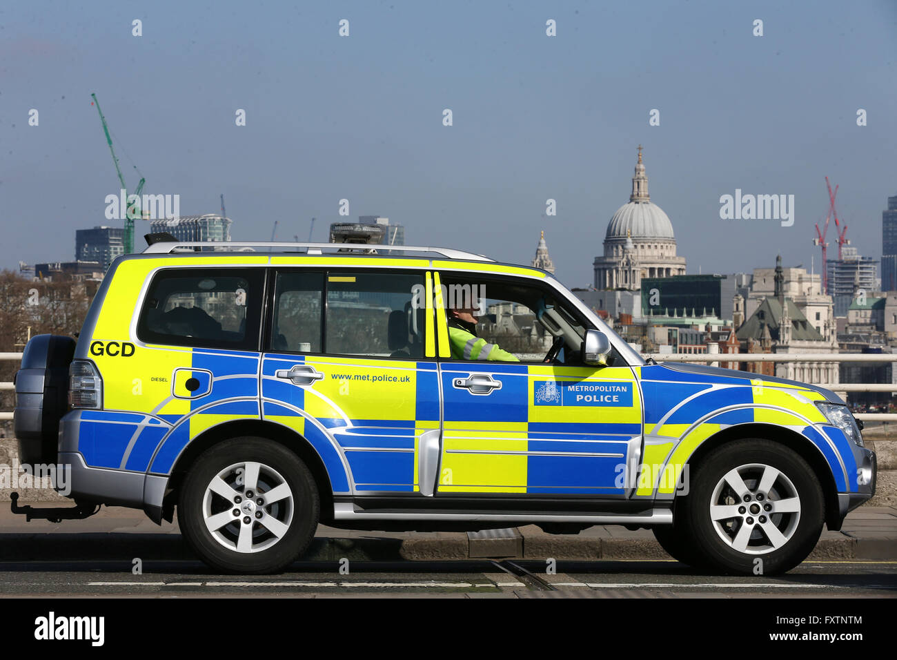 Metropolitan Police patrol over London Bridge with the City of London ...