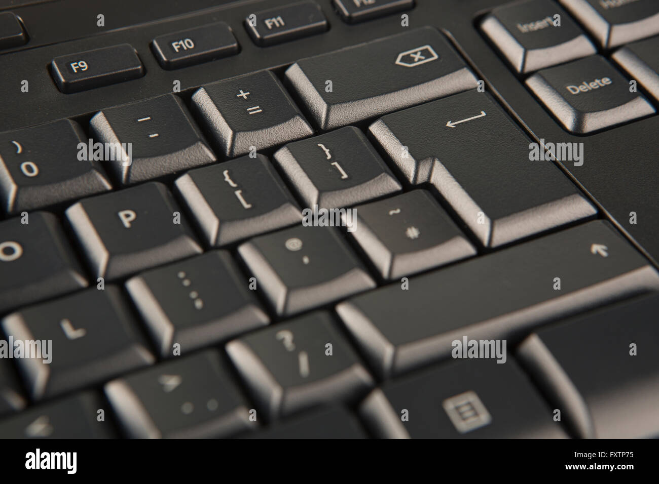 Black keyboard close up Stock Photo - Alamy