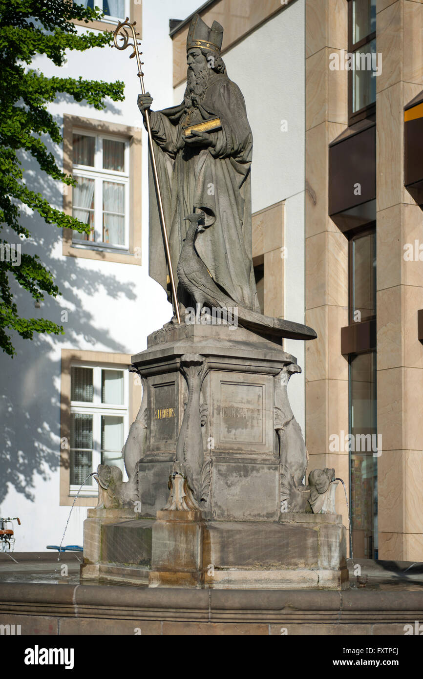 Deutschland, Nordrhein-Westfalen, Paderborn, Liborius-Brunnen, Ecke ...