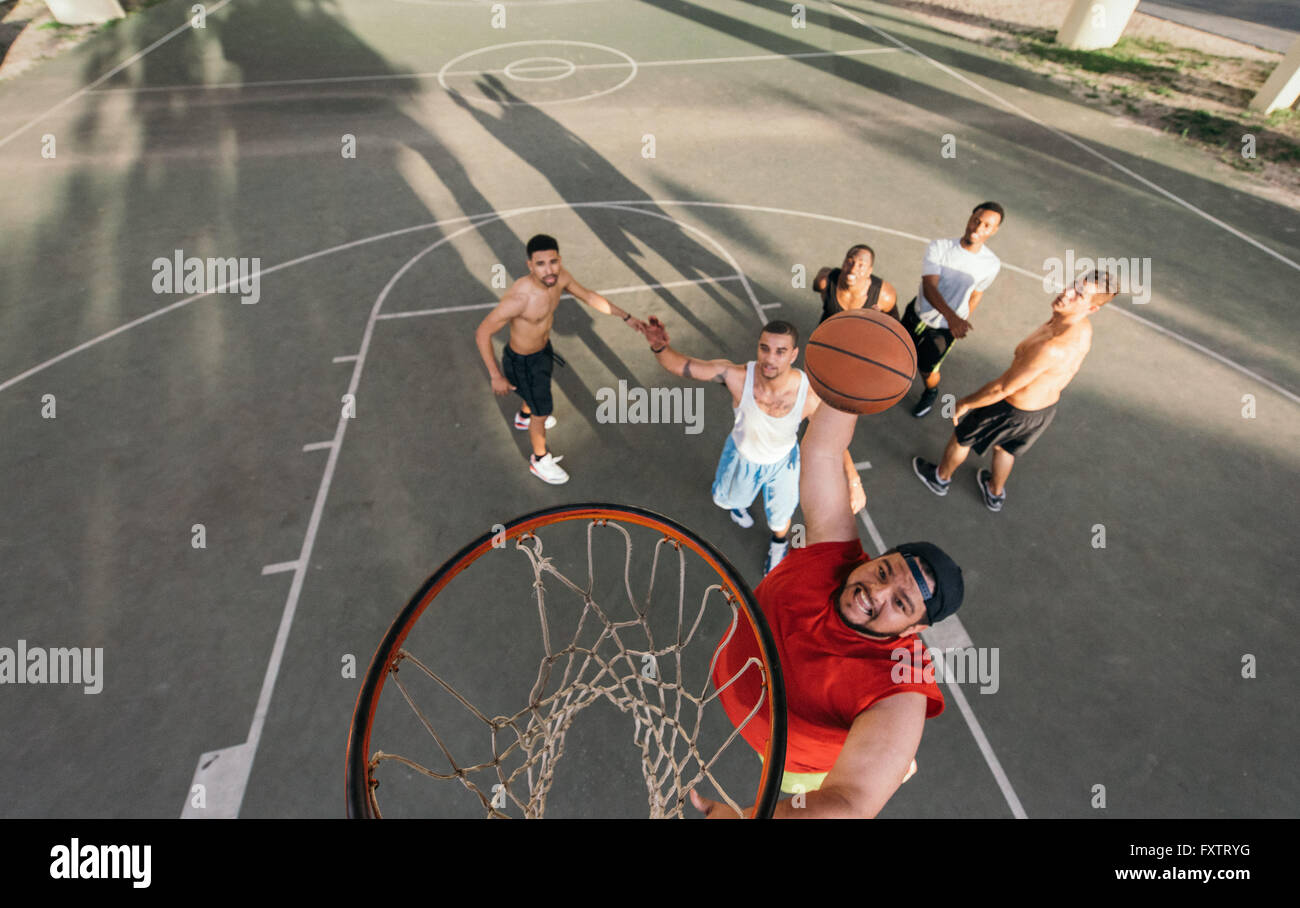 Basketball dunk high view hi-res stock photography and images - Alamy