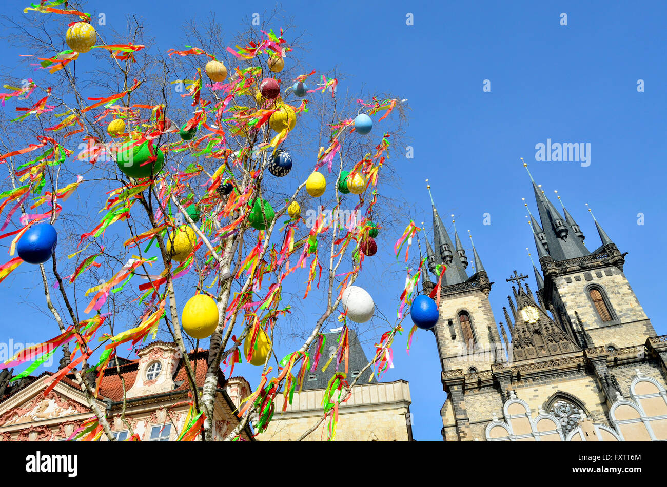 Prague, Czech Republic. Easter in Staromestske namesti / Old Town ...