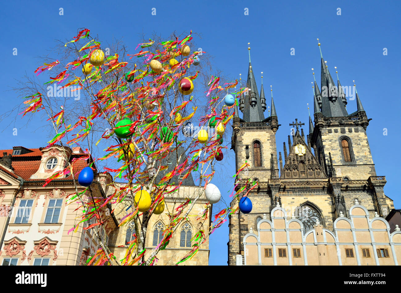 Prague, Czech Republic. Easter in Staromestske namesti / Old Town ...