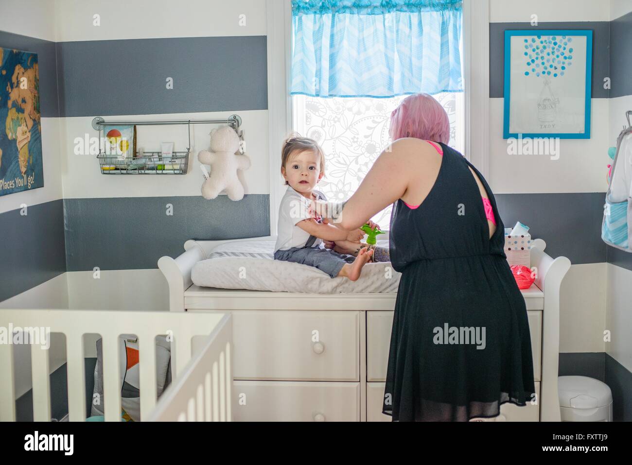 Boy Getting Dressed Morning High Resolution Stock Photography and ...
