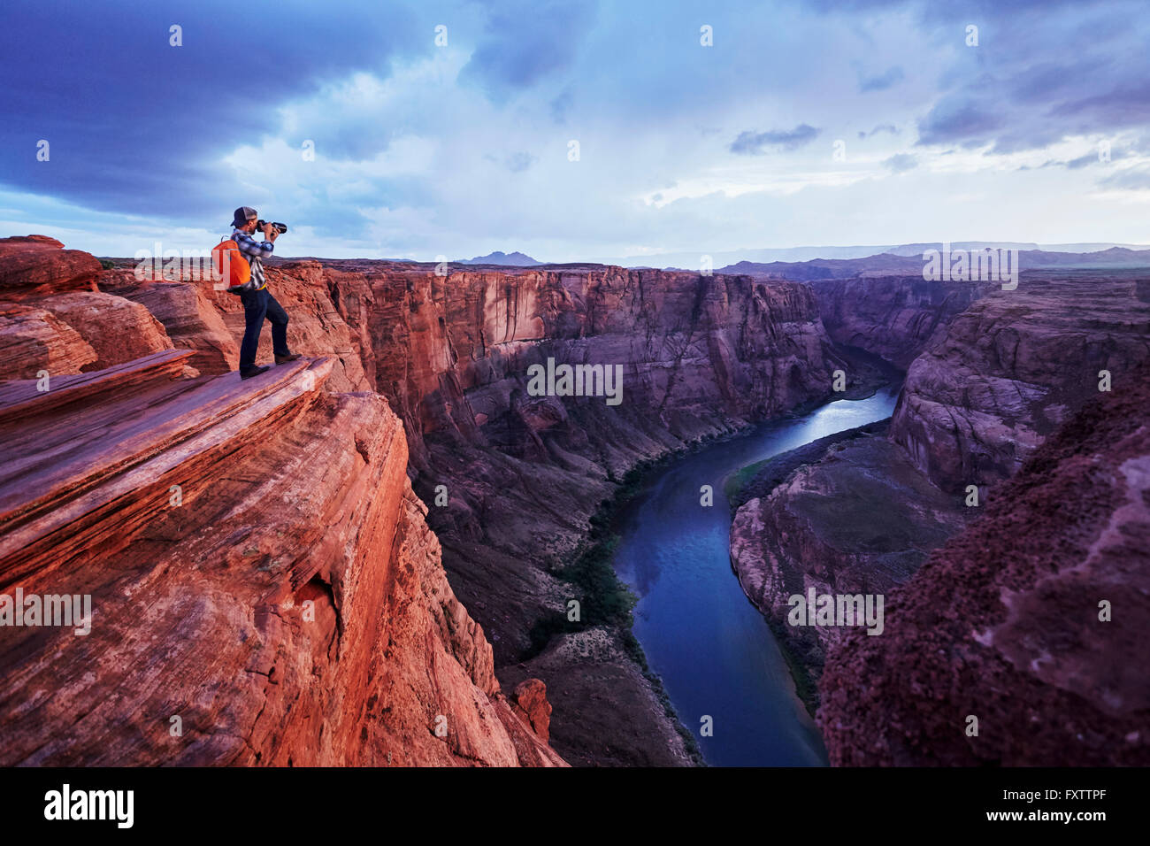 Photographer taking picture, Colorado River, Arizona Stock Photo - Alamy