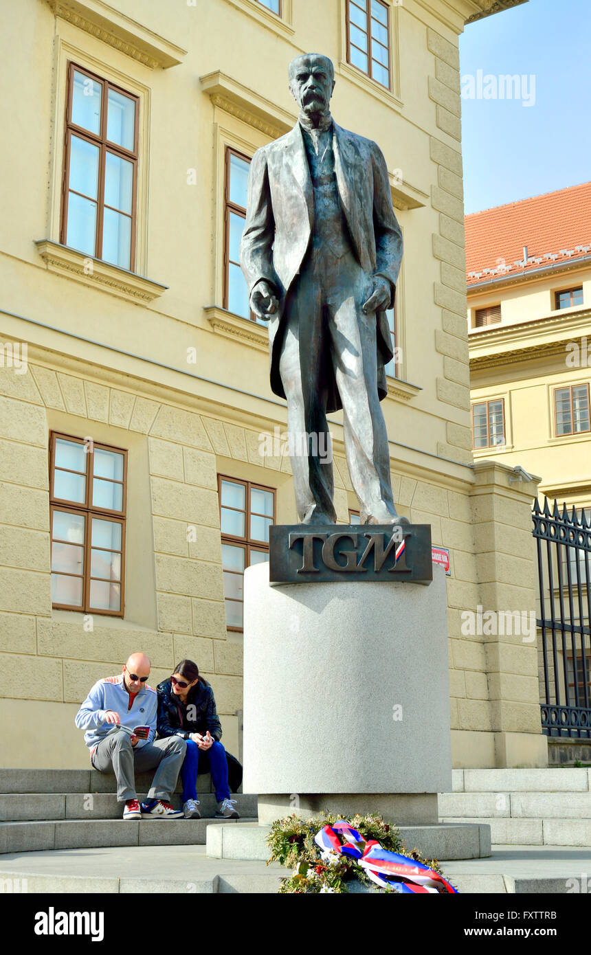 Prague, Czech Republic. Memorial to Tomáš Garrigue Masaryk (1850-1937 ...