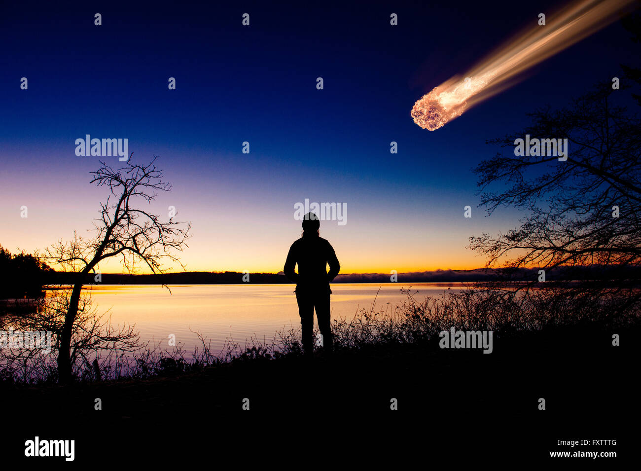 Falling silhouette hi-res stock photography and images - Alamy
