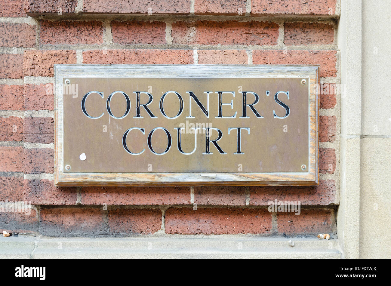 Coroners sign hi-res stock photography and images - Alamy