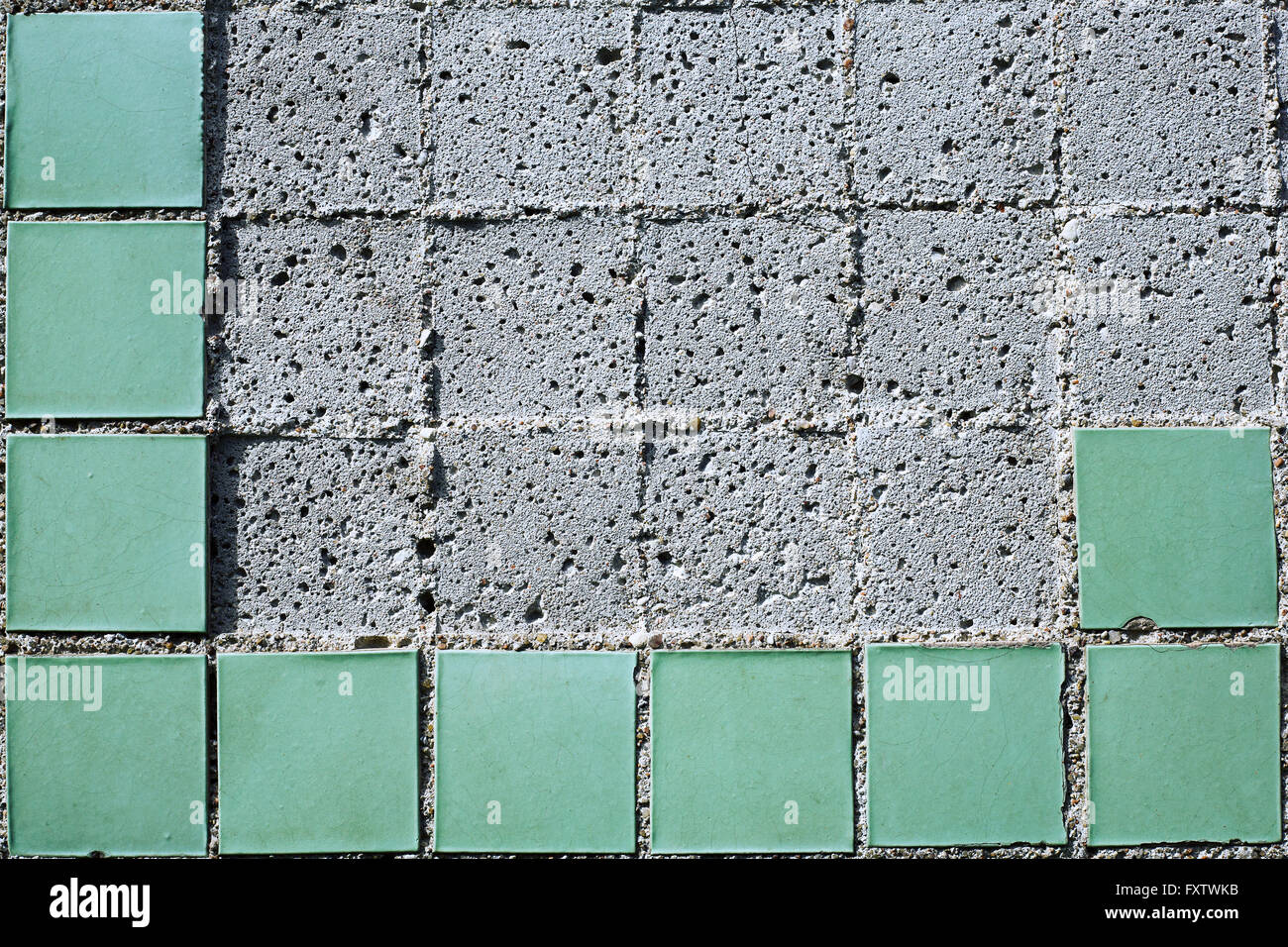 Texture of the old tile wall with cracks Stock Photo - Alamy