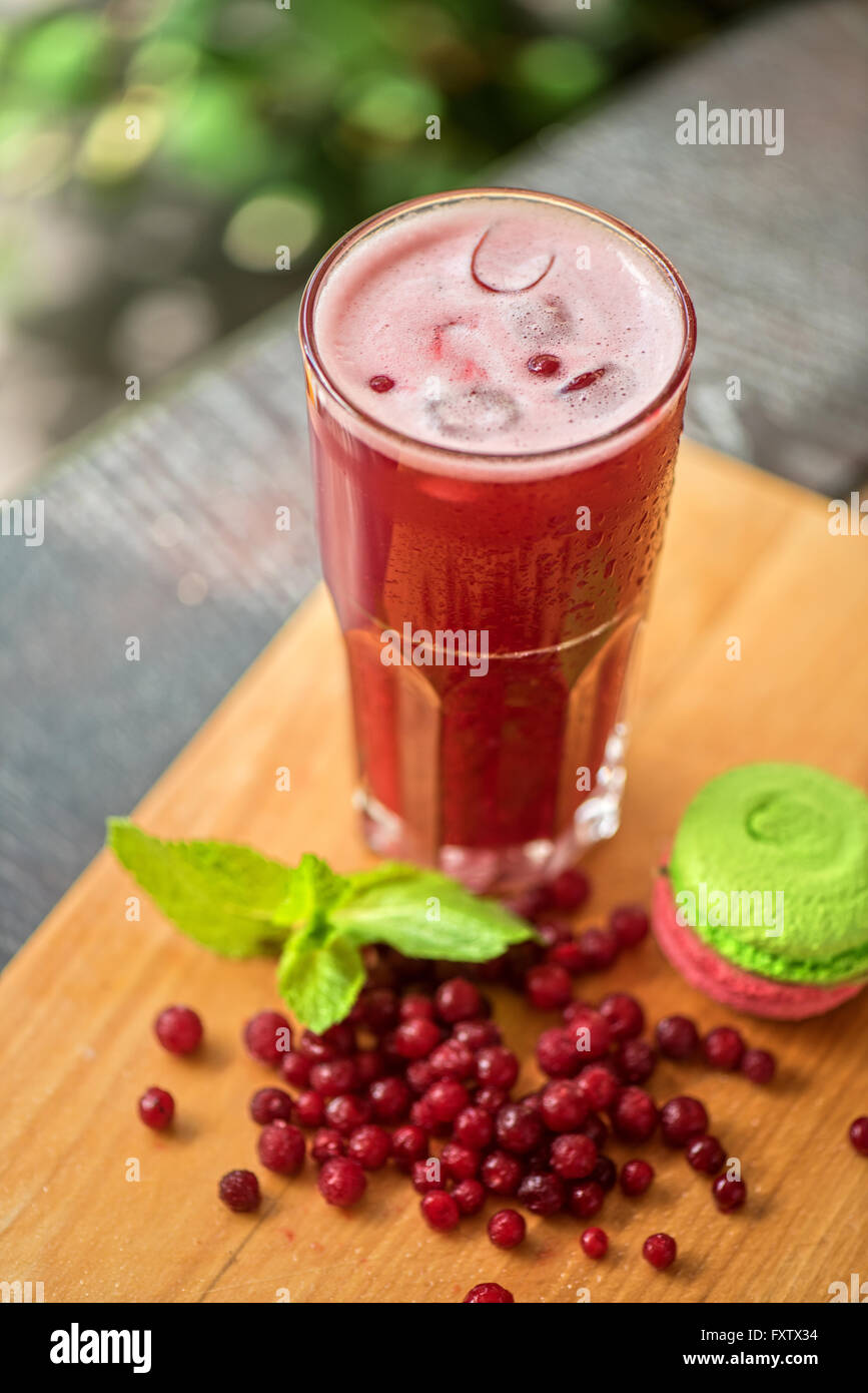 fruit drink with cranberries Stock Photo - Alamy