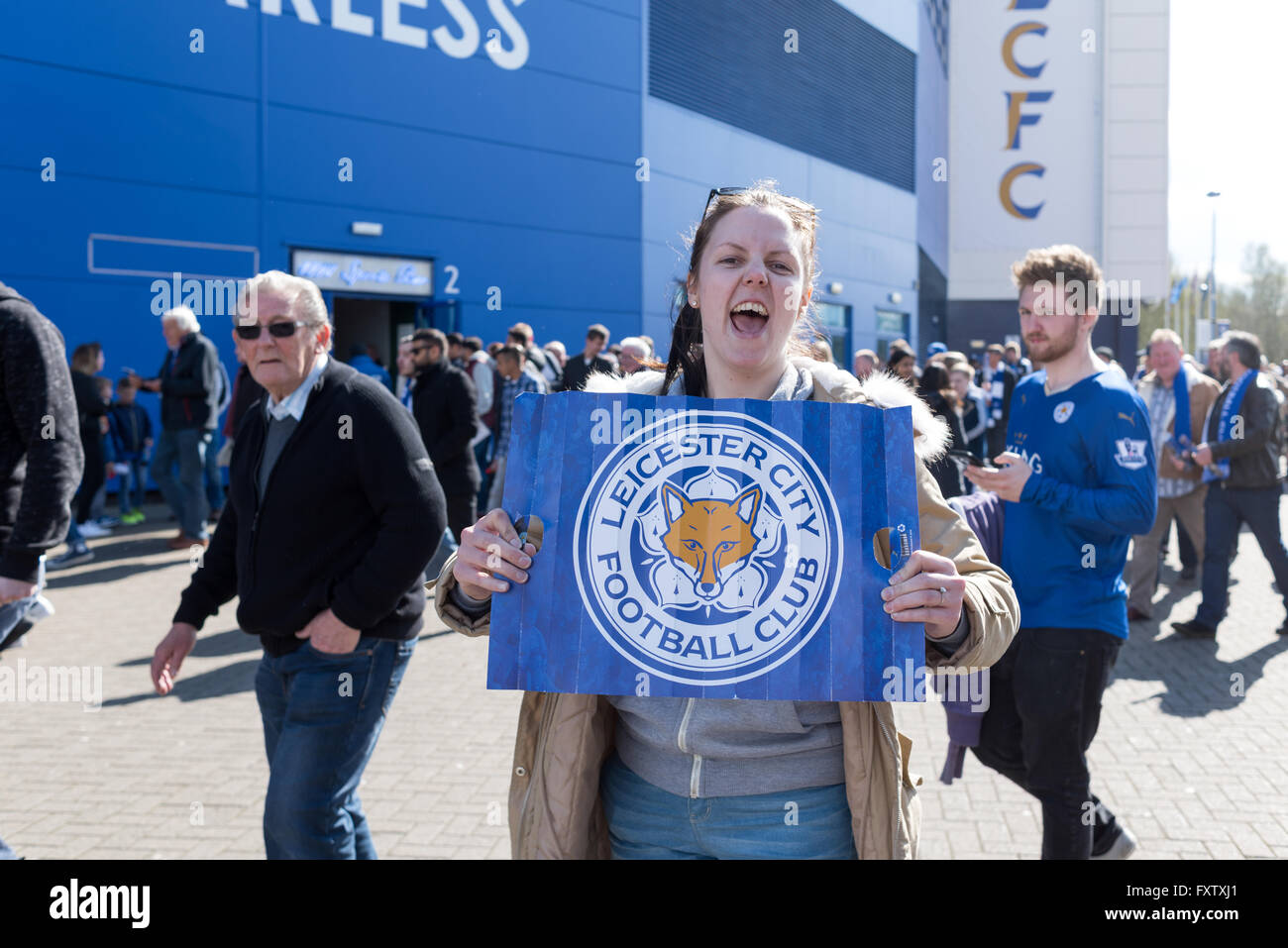 Leicester city fan female hi-res stock photography and images - Alamy