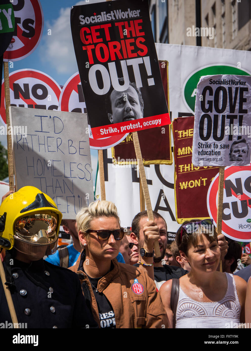 Caroline Lucas MP at People's Assembly march/ rally "No More Austerity ...