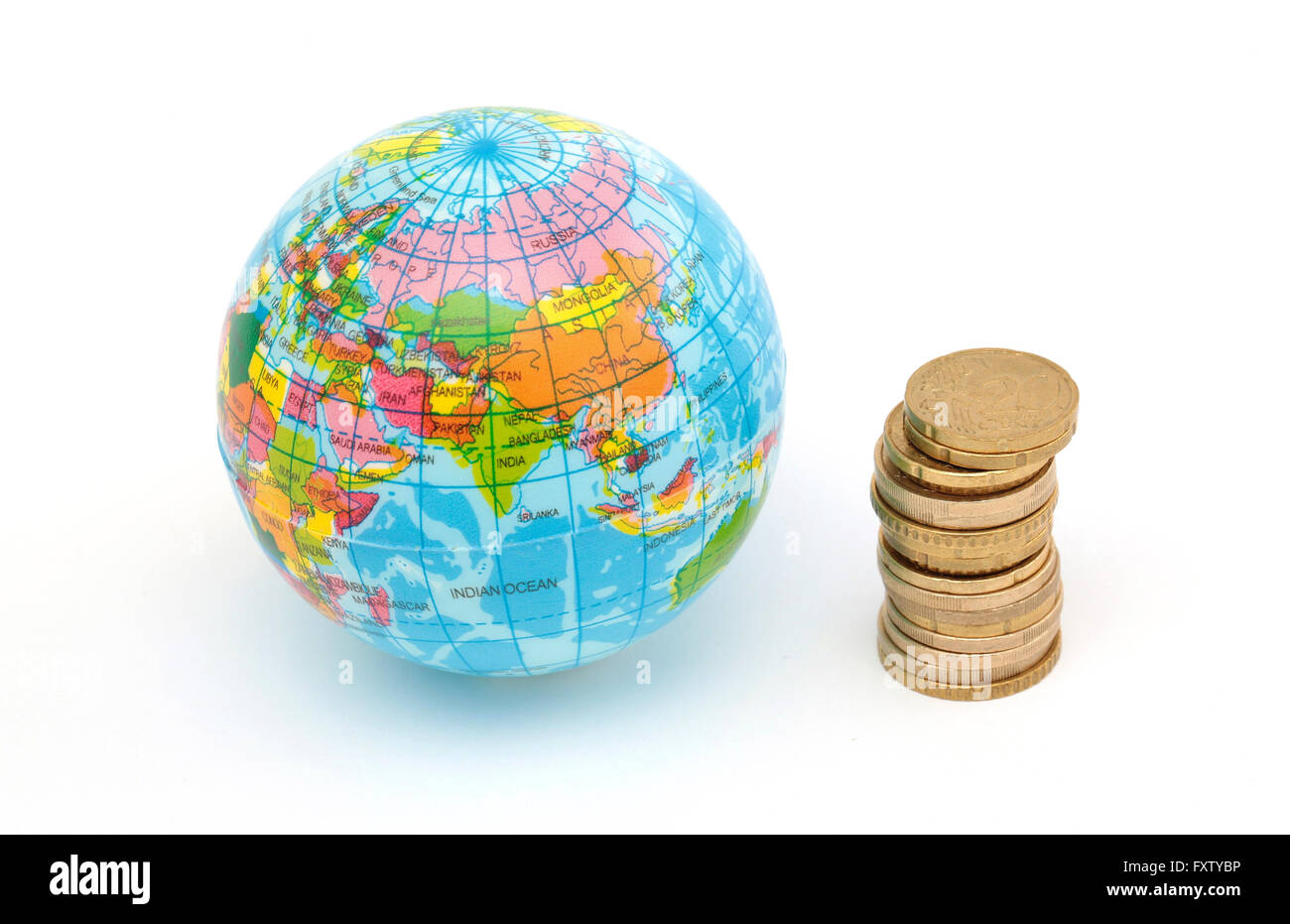 Map of europe euro coins Cut Out Stock Images & Pictures - Alamy