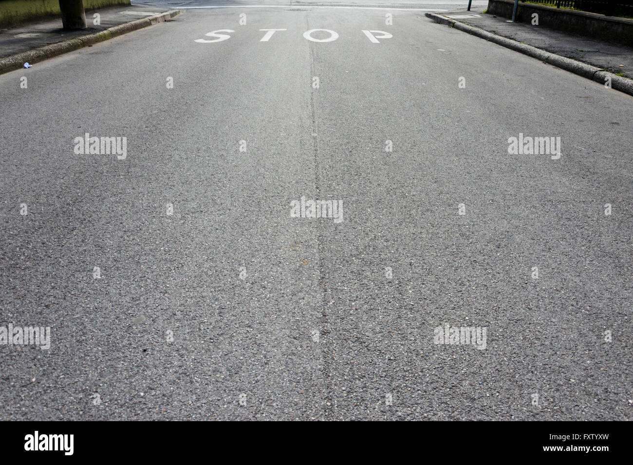 Stop Sign On Asphalt High Resolution Stock Photography and Images - Alamy