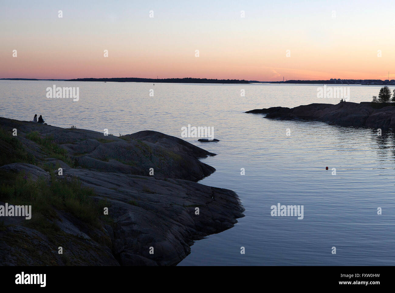 Suomenlinna fortress,Helsinki,Finland: midnight sun Stock Photo - Alamy
