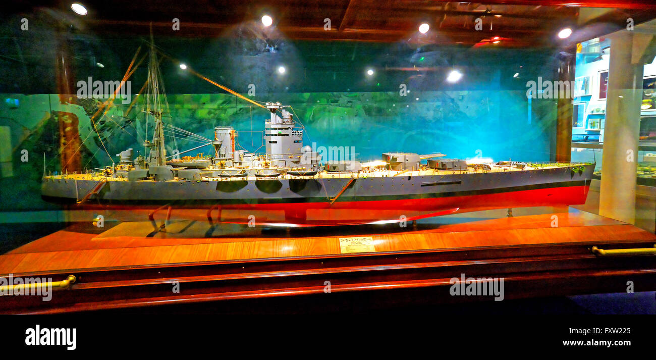 HMS Nelson WWII Battleship built at Walker Yard Newcastle Stock Photo ...