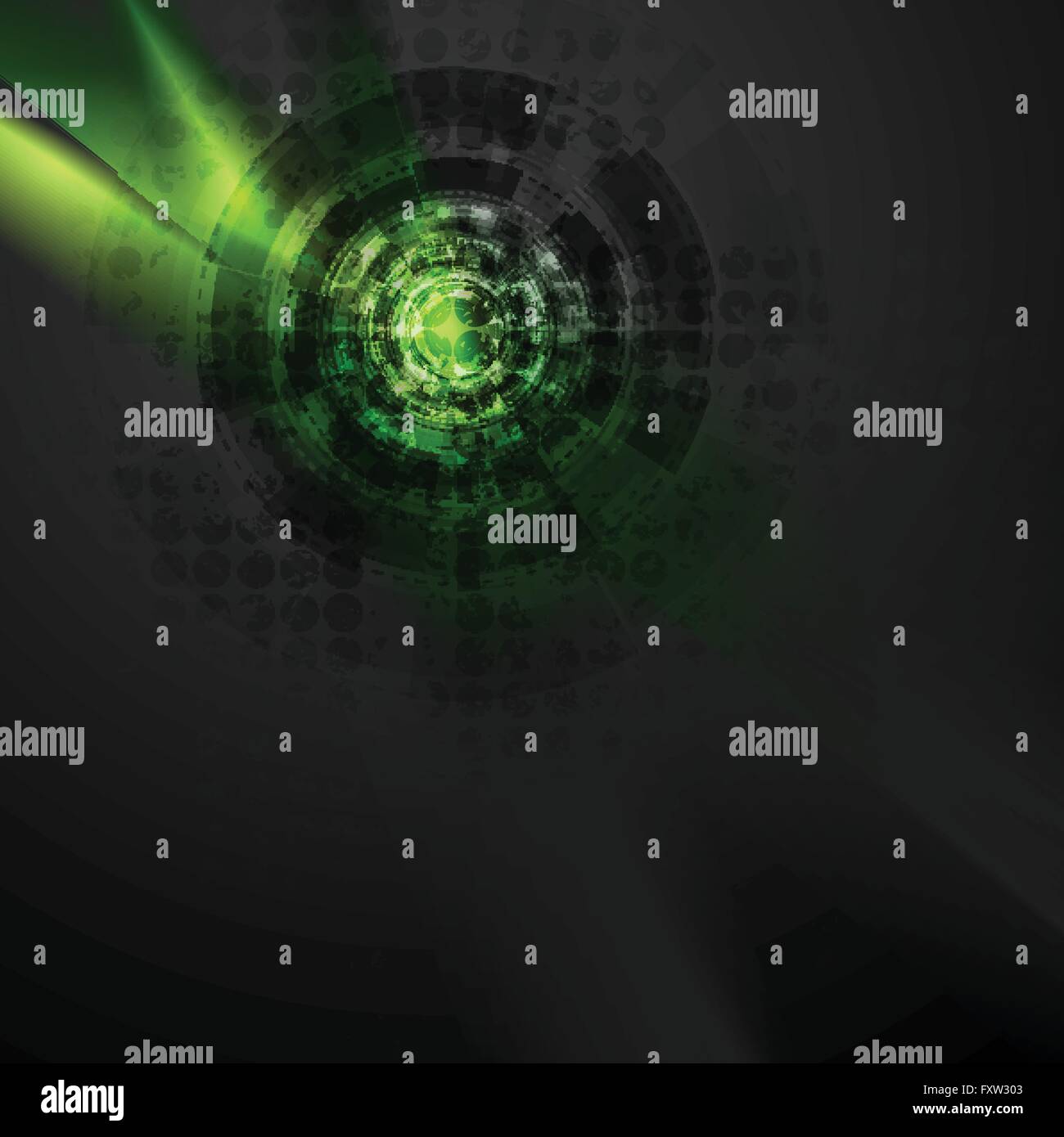 Dark green hi-tech design with grunge texture. Vector black technology ...