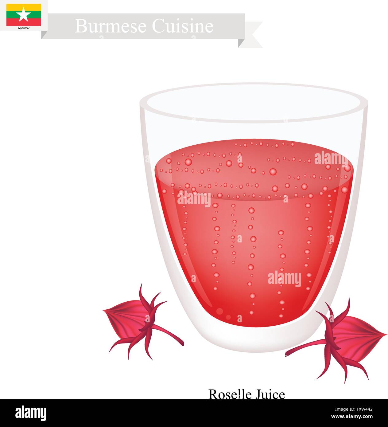 Burmese Cuisine, Traditional Roselle Fruit Juice. One of The Most ...
