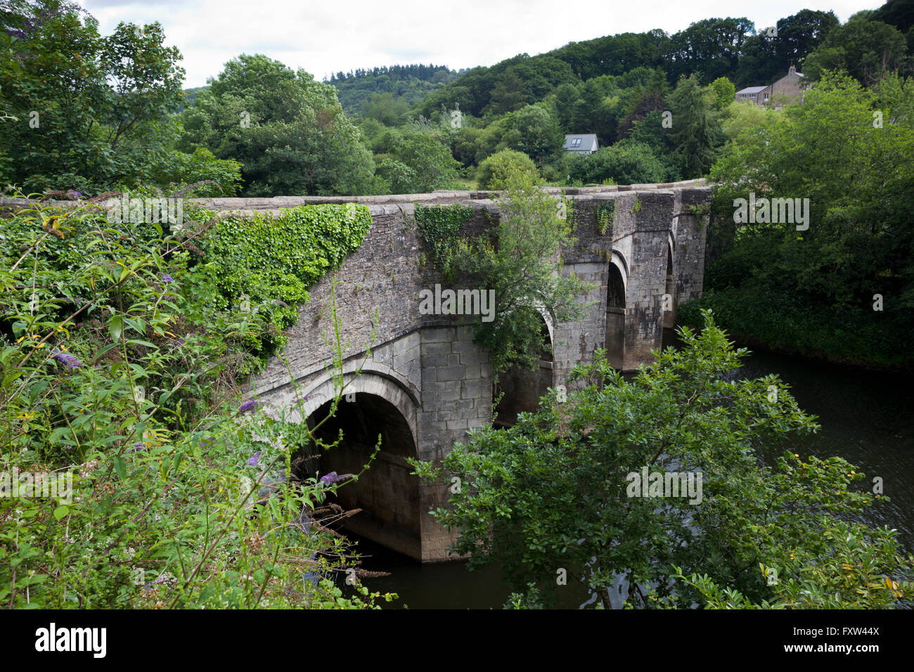 Gunnislake; Bridge over the River Tamar; Cornwall Stock Photo - Alamy