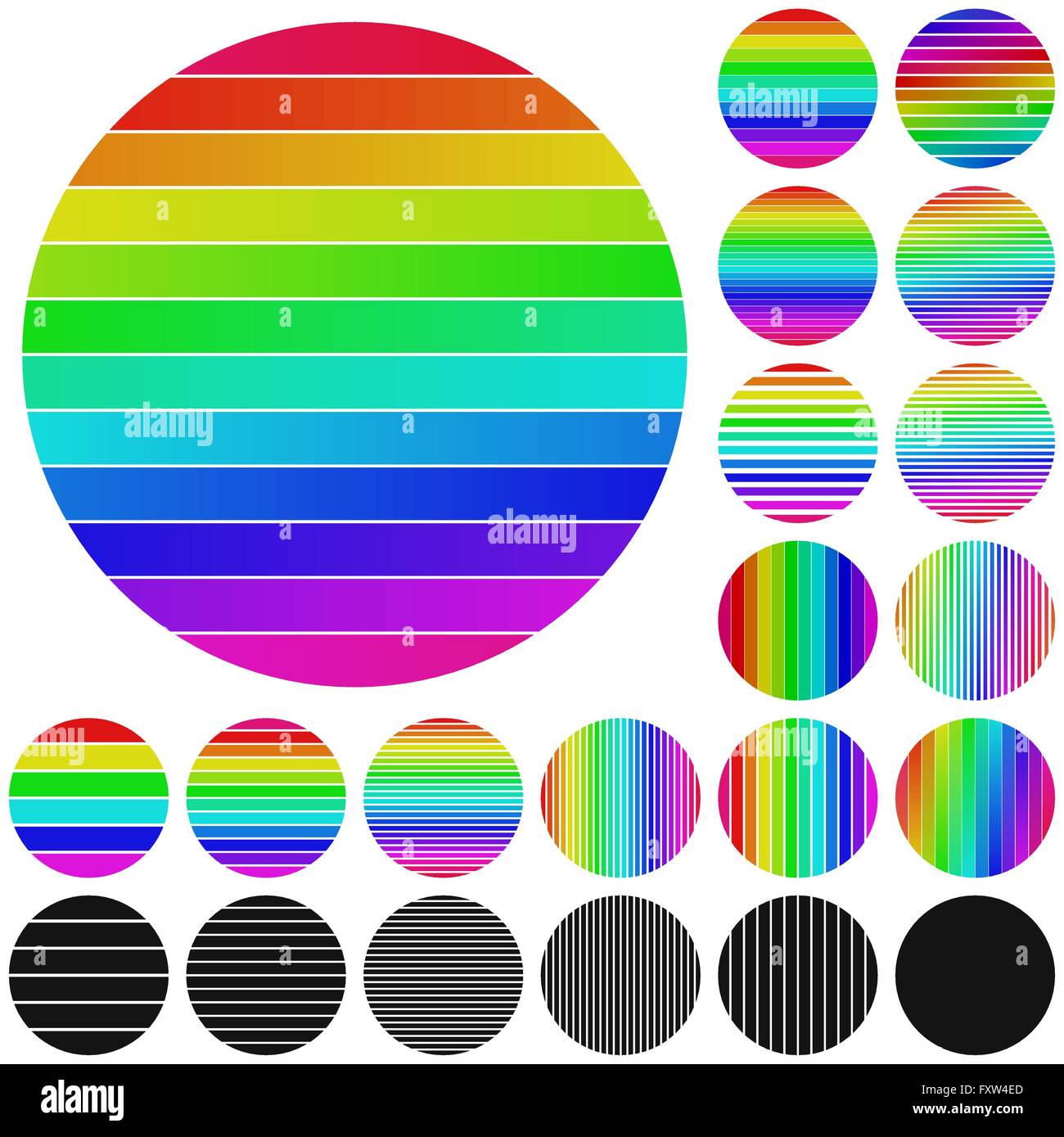 Set of rainbow circle logo icons Stock Vector Image & Art - Alamy