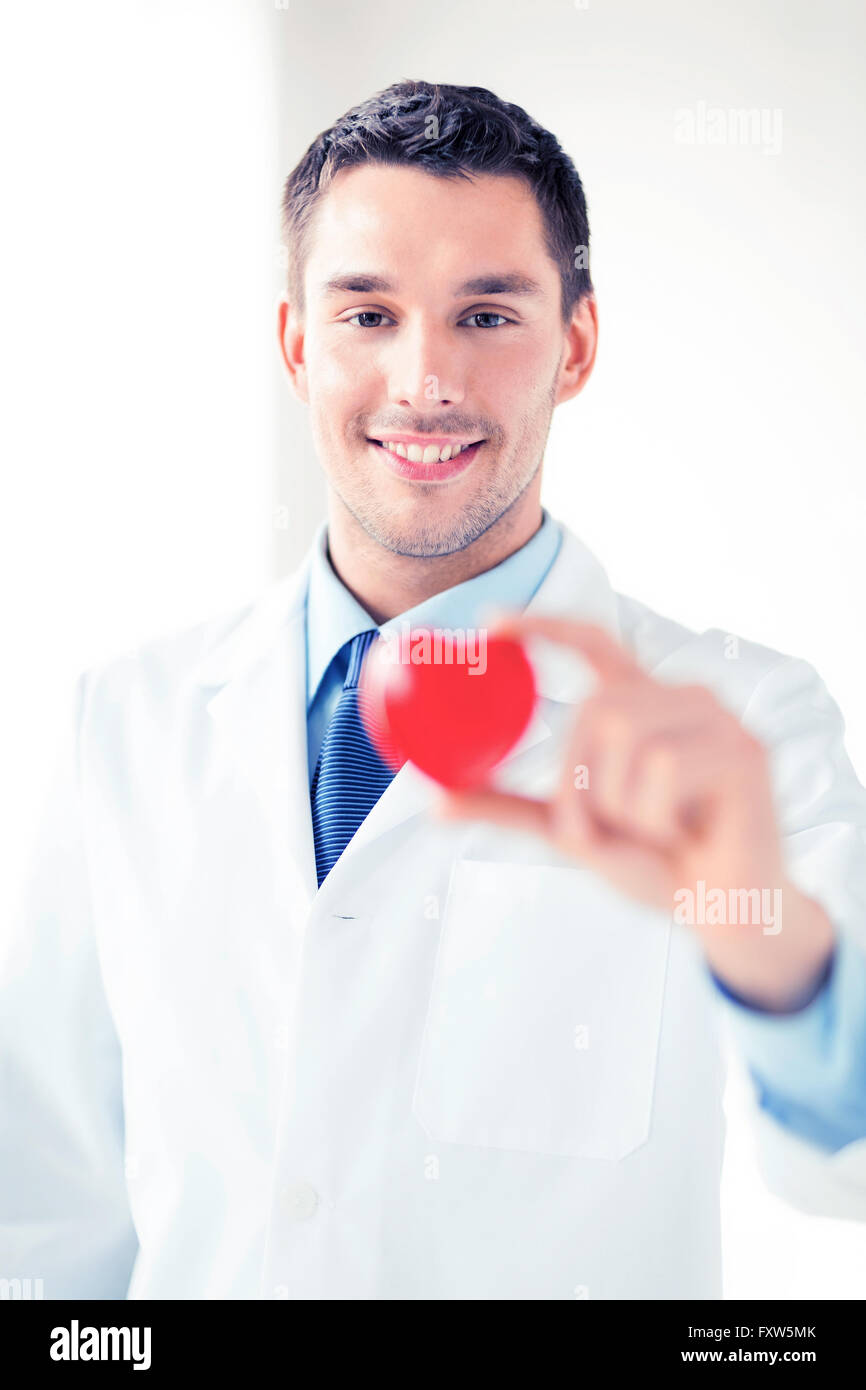 male doctor with heart Stock Photo - Alamy