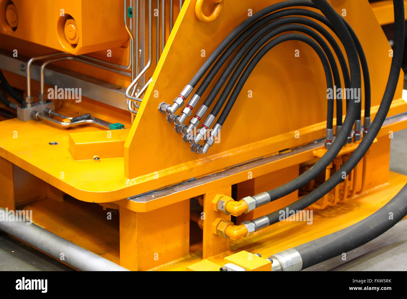 elements of piping connections hydraulics and pneumatics Stock Photo ...