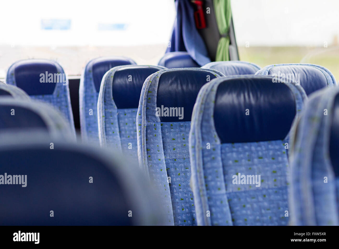 travel bus interior and seats Stock Photo - Alamy