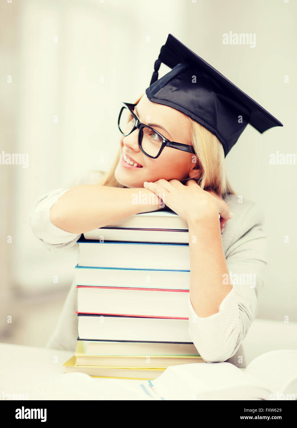 student in graduation cap Stock Photo - Alamy