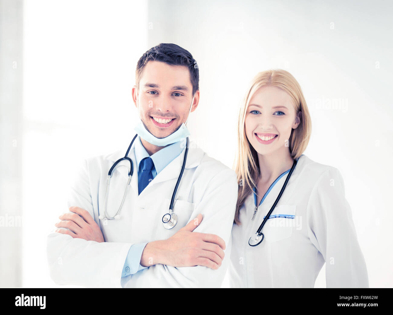 two young attractive doctors Stock Photo - Alamy